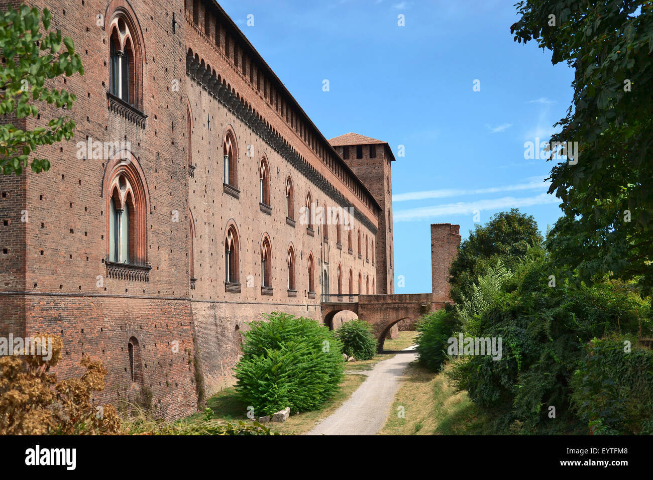 The Castello Visconteo or Visconti Castle is a castle in Pavia Stock ...
