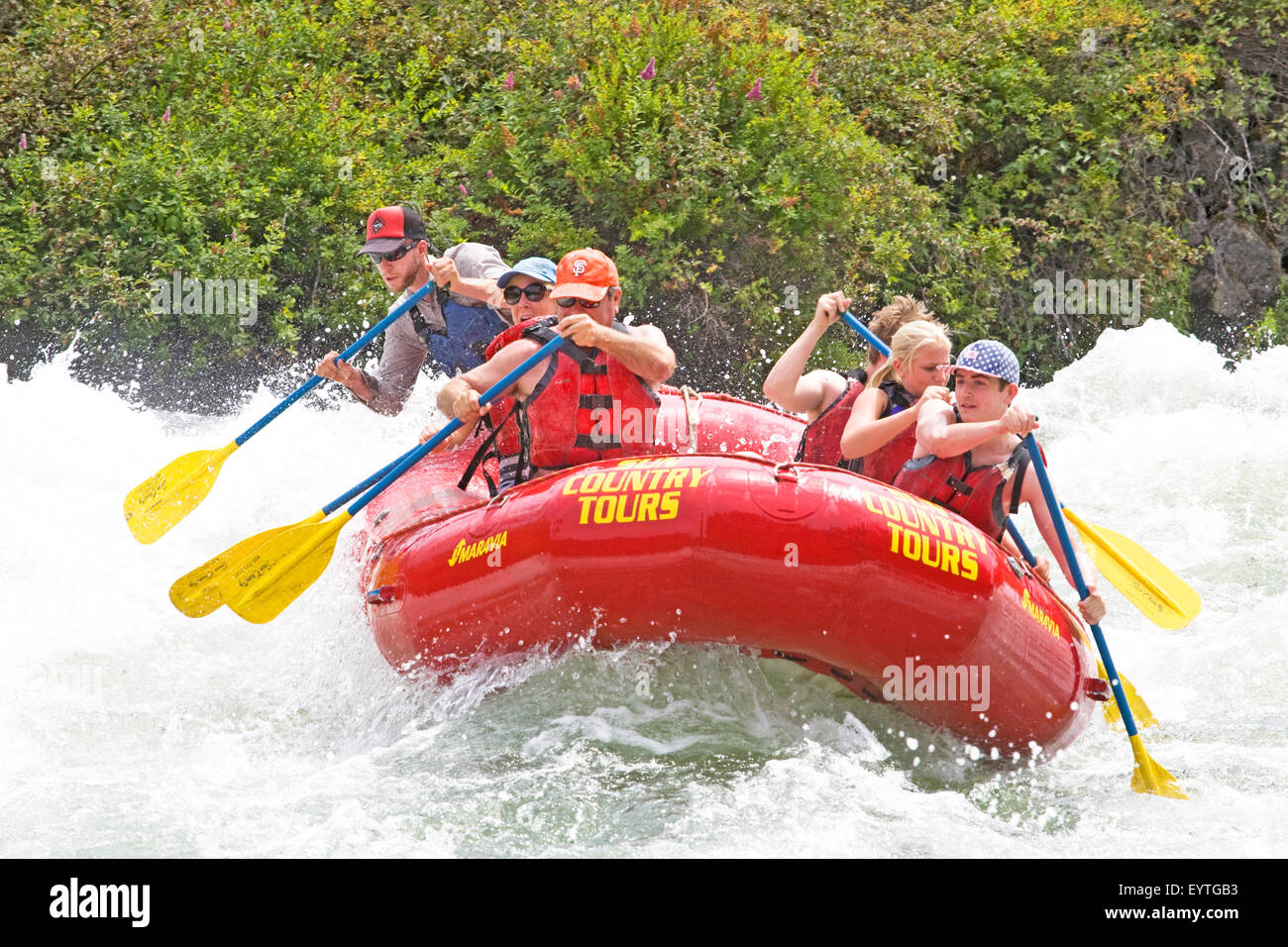 Whitewater Rafters Family High Resolution Stock Photography and Images ...