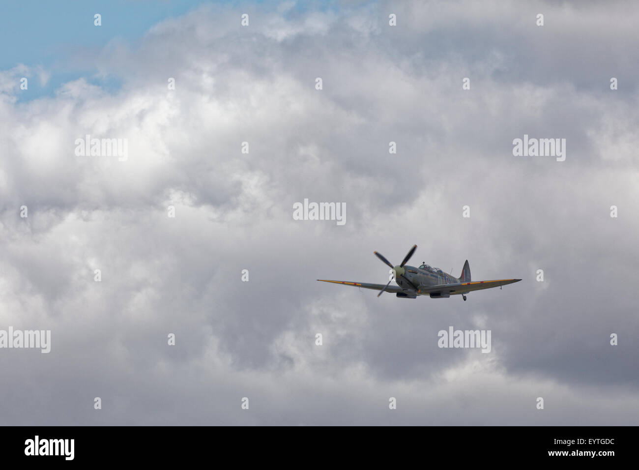 Spitfire Aircraft in Flight Stock Photo - Alamy