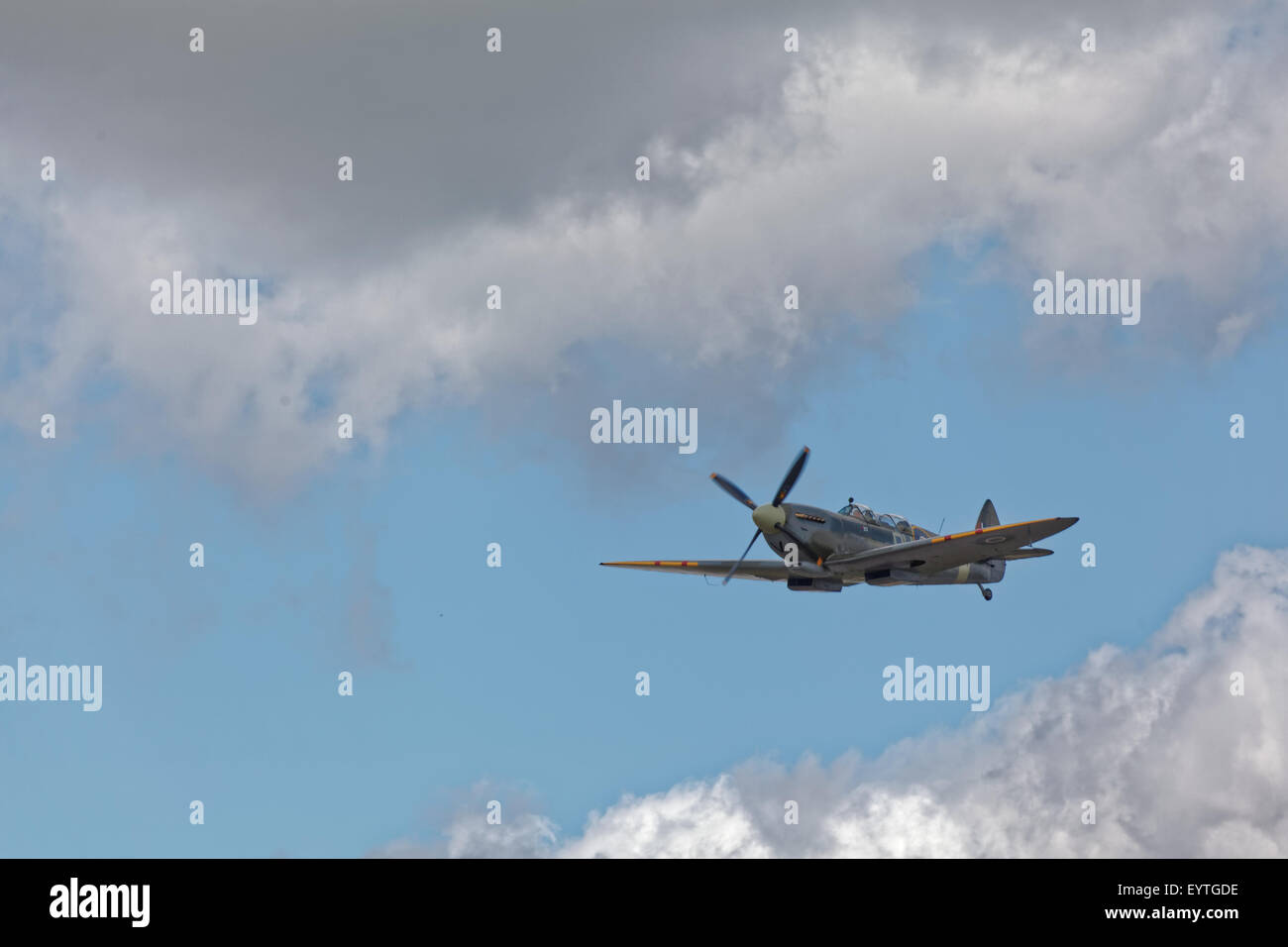 Spitfire Aircraft in Flight Stock Photo - Alamy