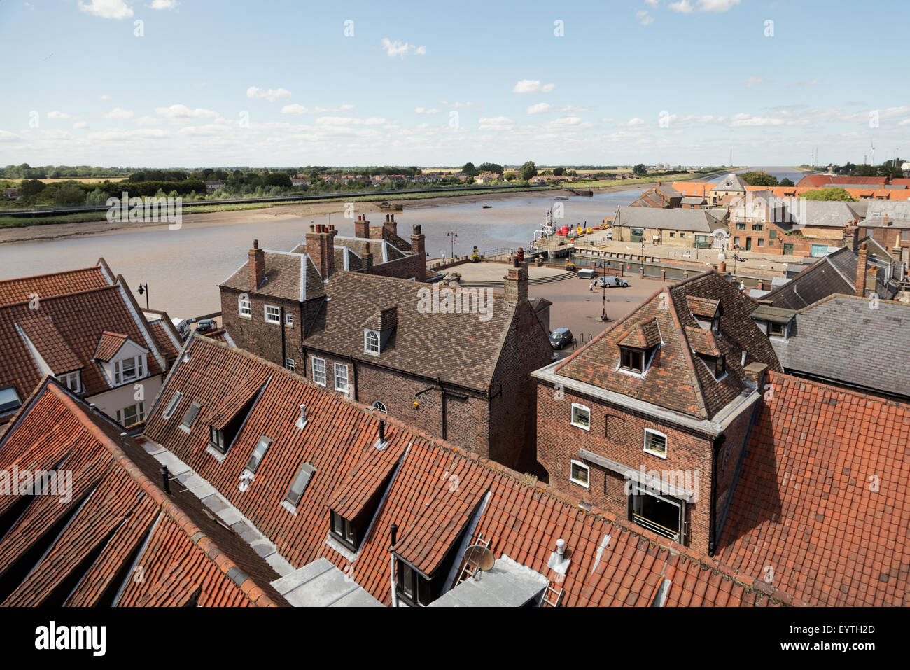 The River Great Ouse and Purfleet Quay, Kings Lynn, viewed across the ...