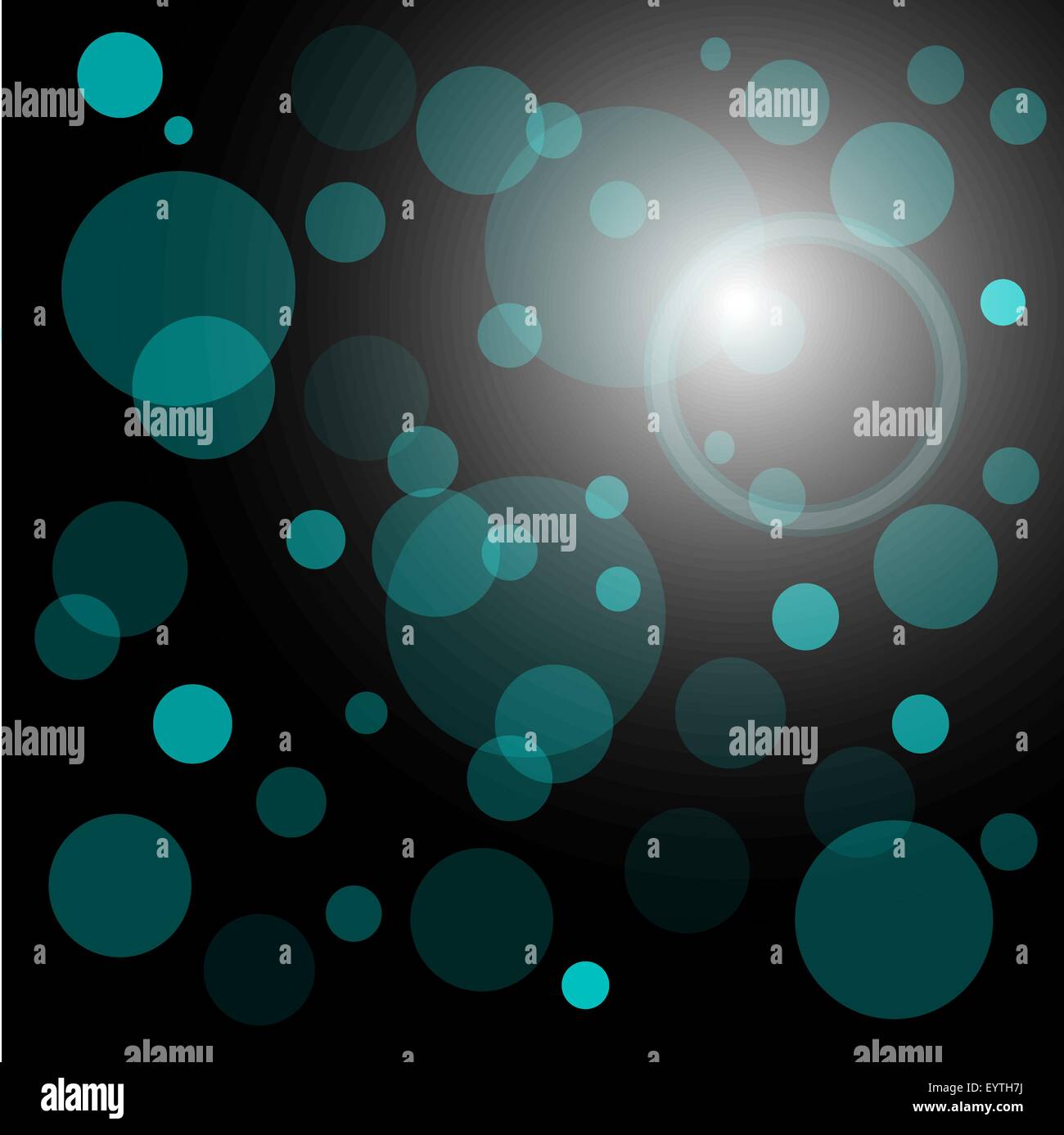 Abstract background with motion glowing spheres. Art vector ...