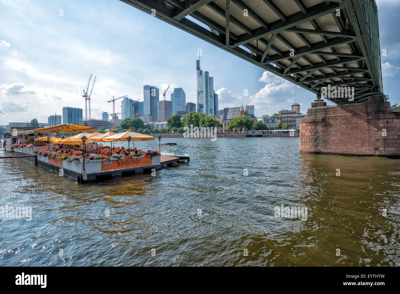 Boathouse in the iron footbridge hi-res stock photography and images ...