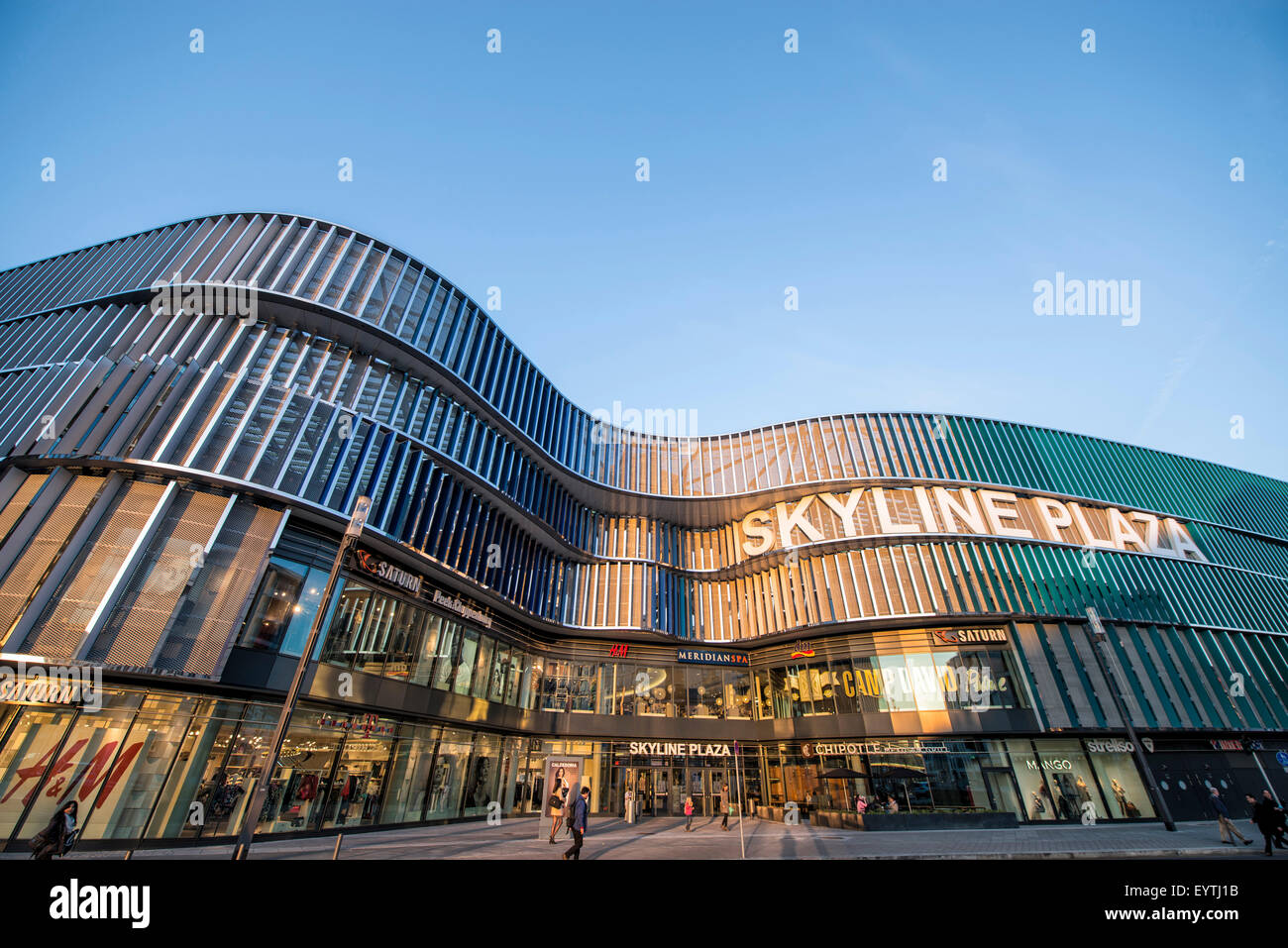 Germany, Hesse, Frankfurt, European quarter, skyline Plaza shopping ...
