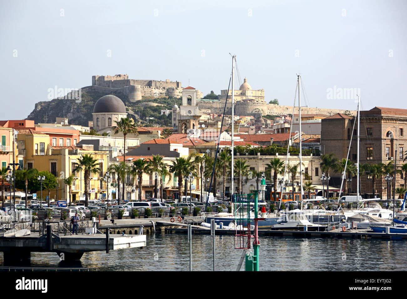 Italy, Sicily, harbour and fort of Milazzo Stock Photo - Alamy