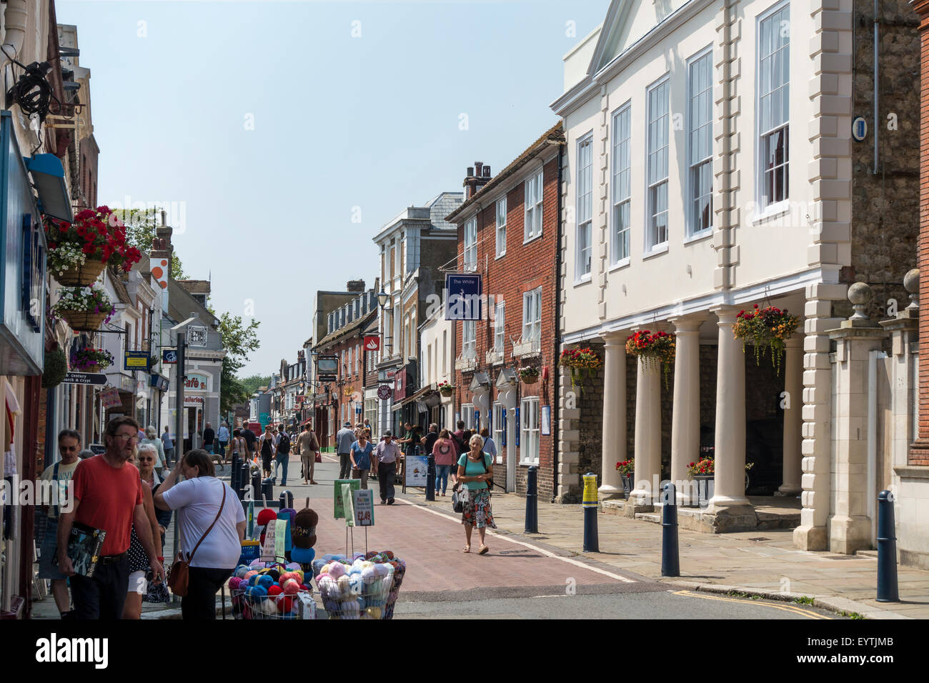 Busy High Street Hythe Kent England UK Stock Photo - Alamy
