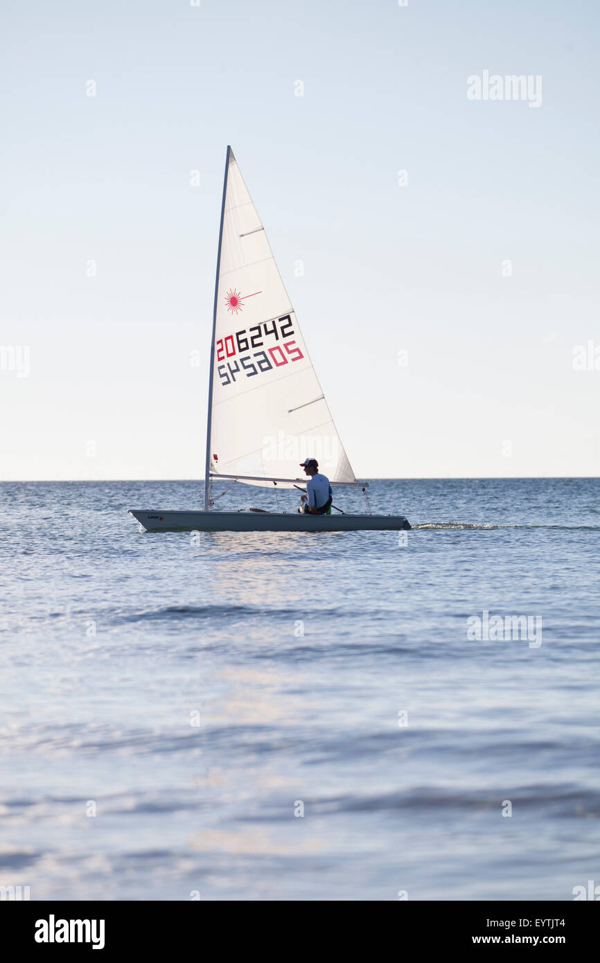 Sailing with Laser sailboats Stock Photo - Alamy