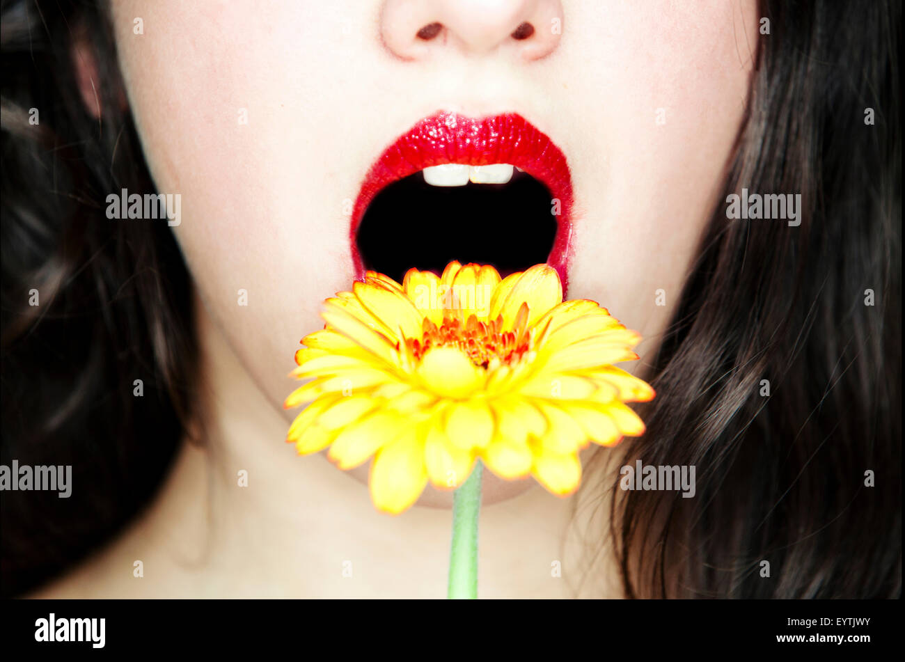 Yellow lower lip hi-res stock photography and images - Alamy