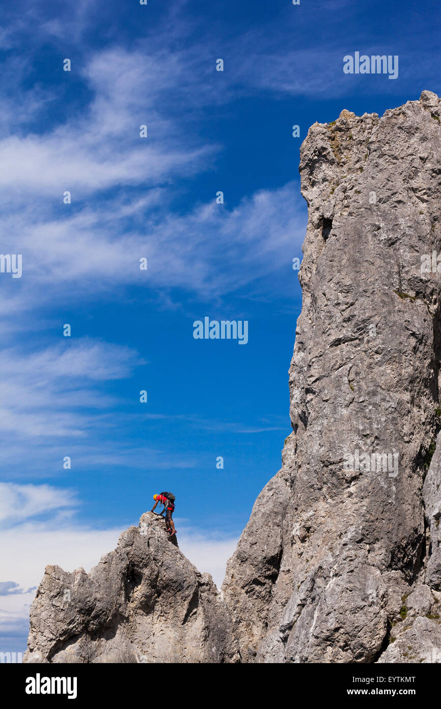 Austria, Lower Austria, Peilstein (mountain), climber Stock Photo - Alamy