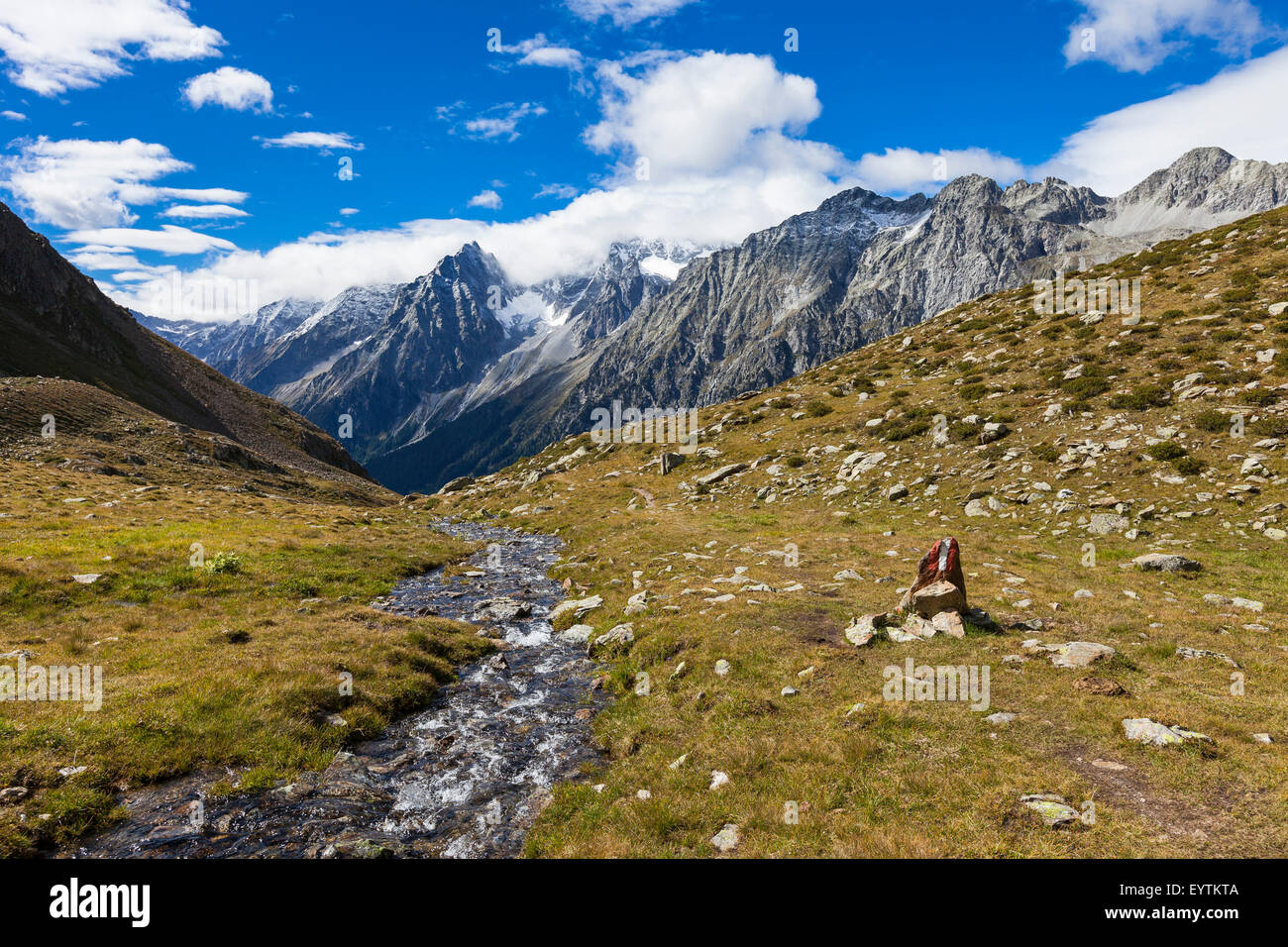 Austria, East Tyrol, Staller Saddle, Hinterbergkofel, Riesenferner ...