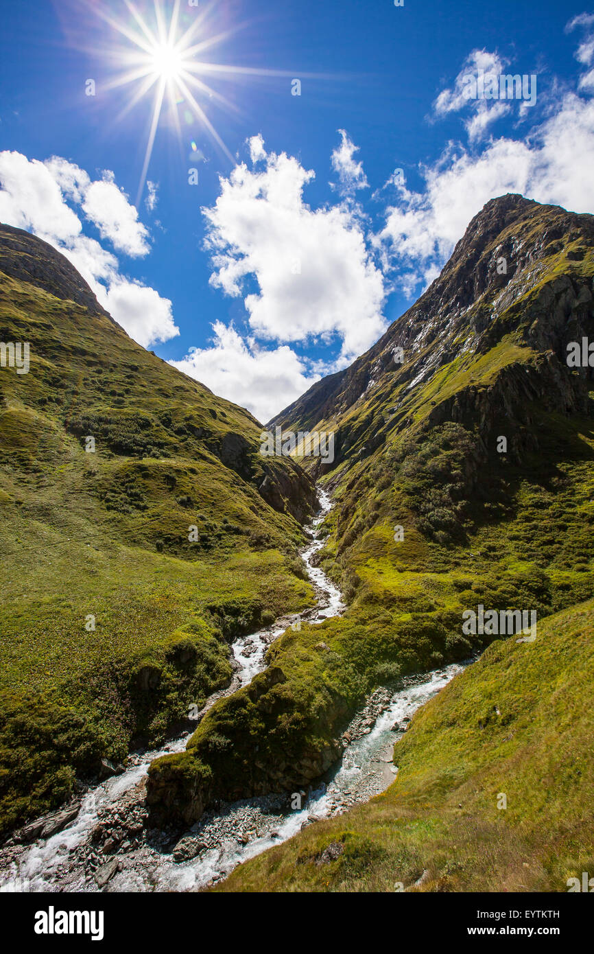 Austria, Tyrol, East Tyrol, Umbaltal, Isel (river), mountain stream ...