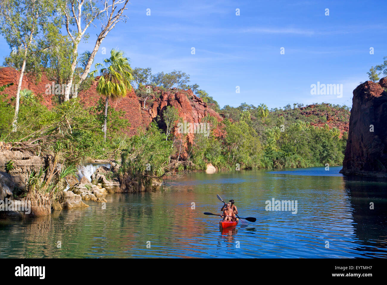 Kayaking in Lawn Hill Gorge Stock Photo - Alamy
