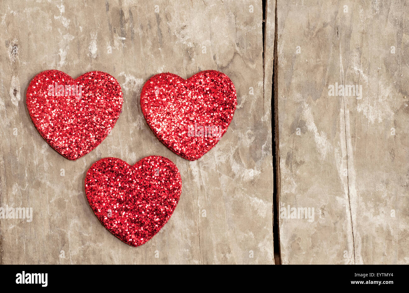 red hearts, wood Stock Photo - Alamy