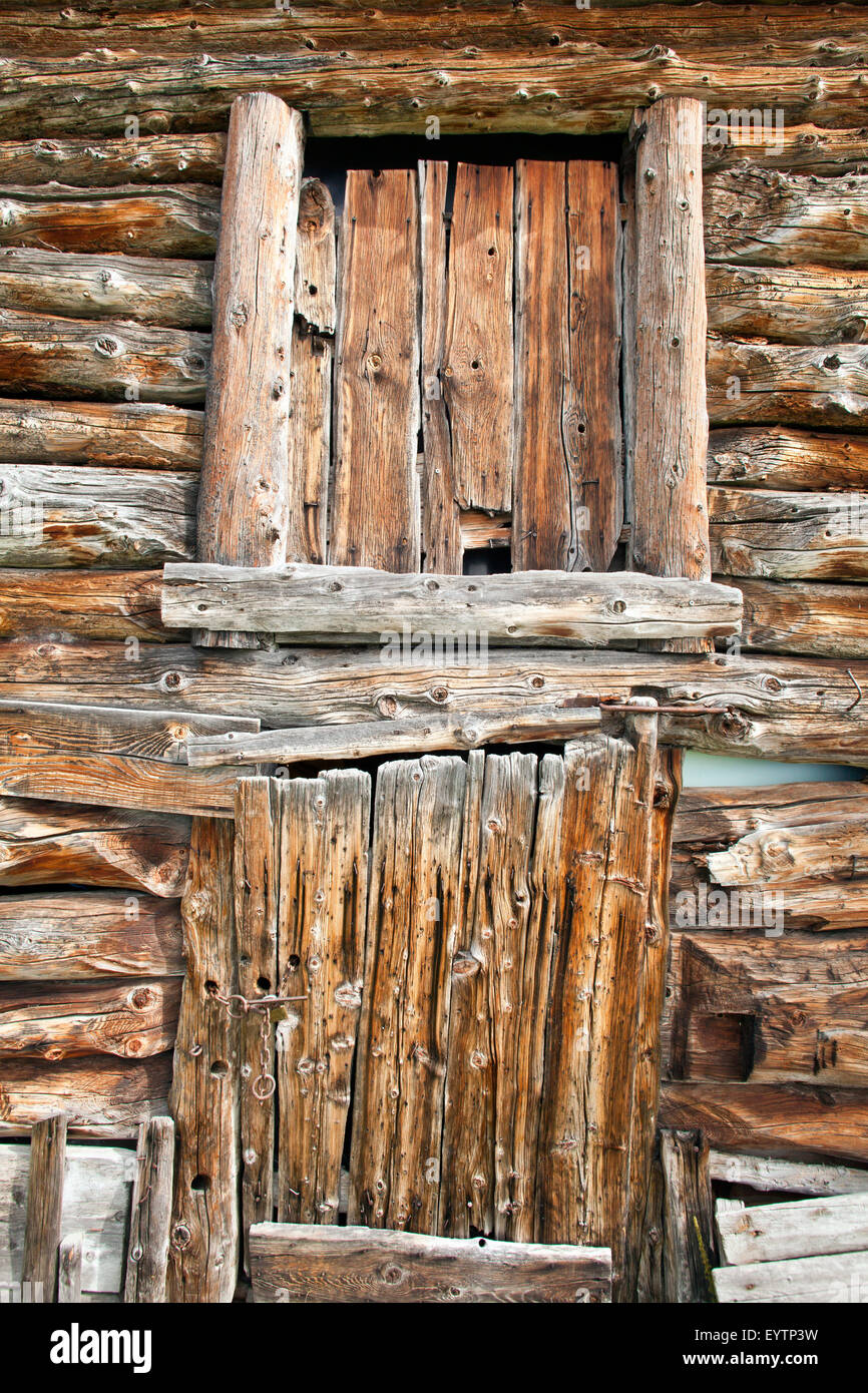 Wooden hut in detail Stock Photo - Alamy