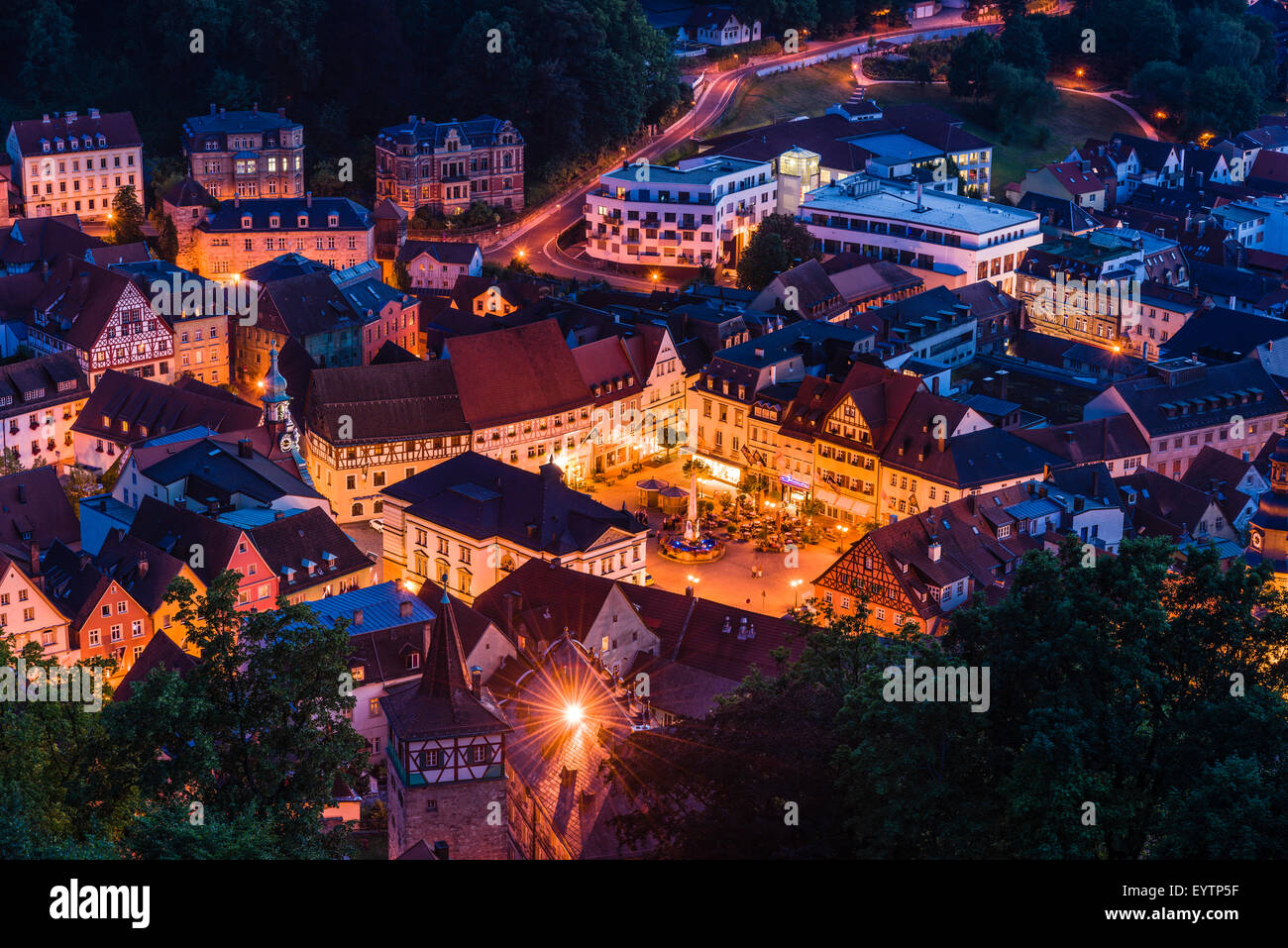 Germany, Bavaria, Upper Franconia, Kulmbach, Old Town, market place ...