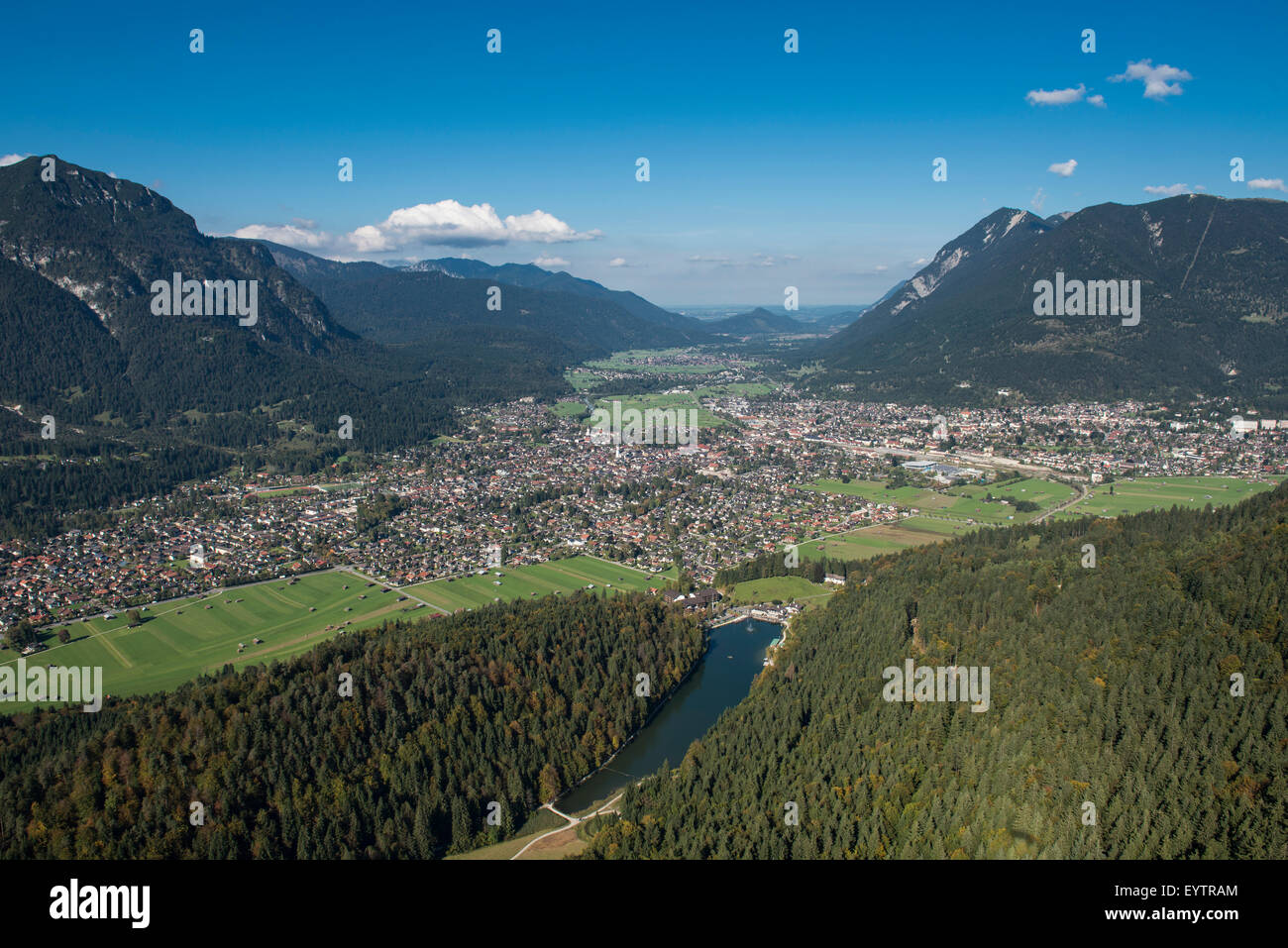 Germany, Bavaria, Garmisch-Partenkirchen, Bavarian Oberland region ...