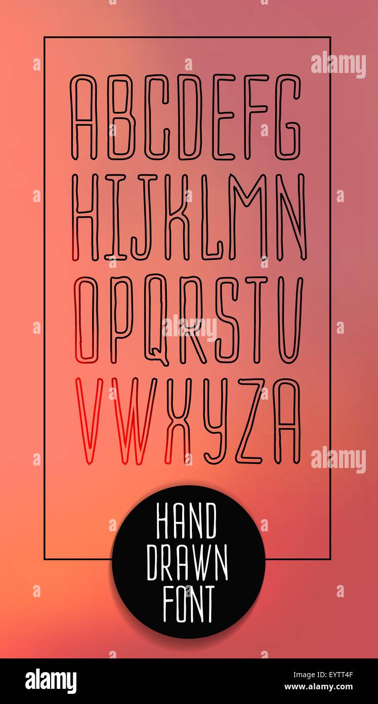 hand drawn letters Stock Vector Image & Art - Alamy