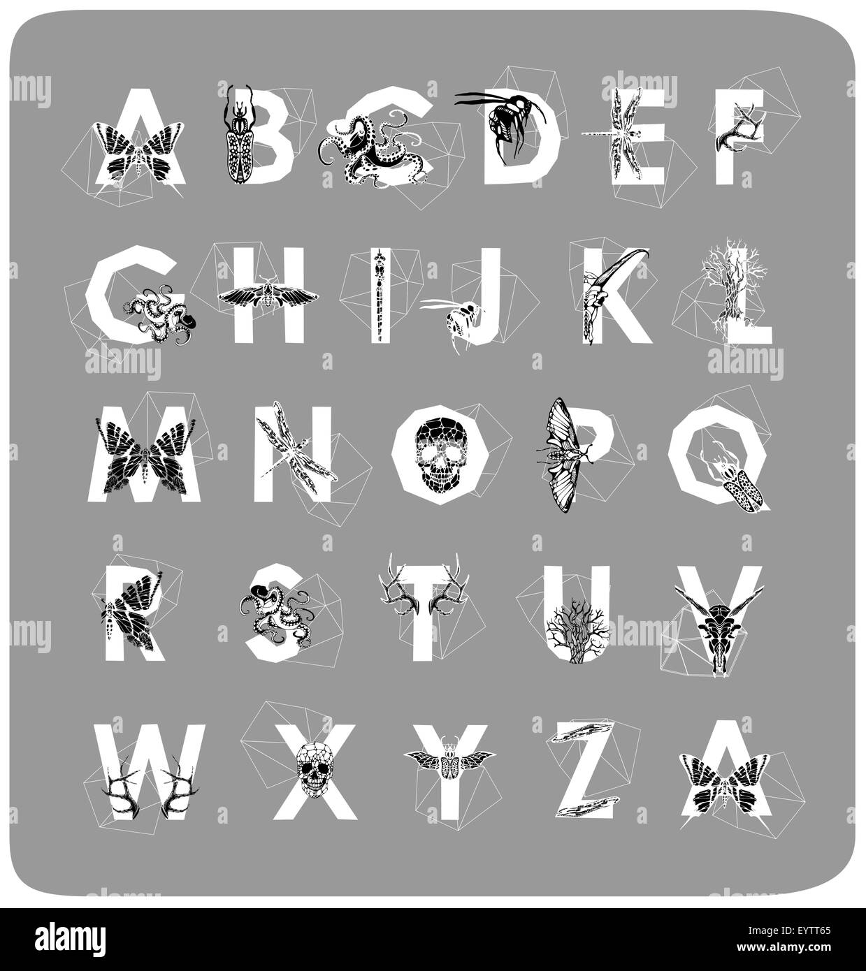 Polygonal geometric font Stock Vector Image & Art - Alamy