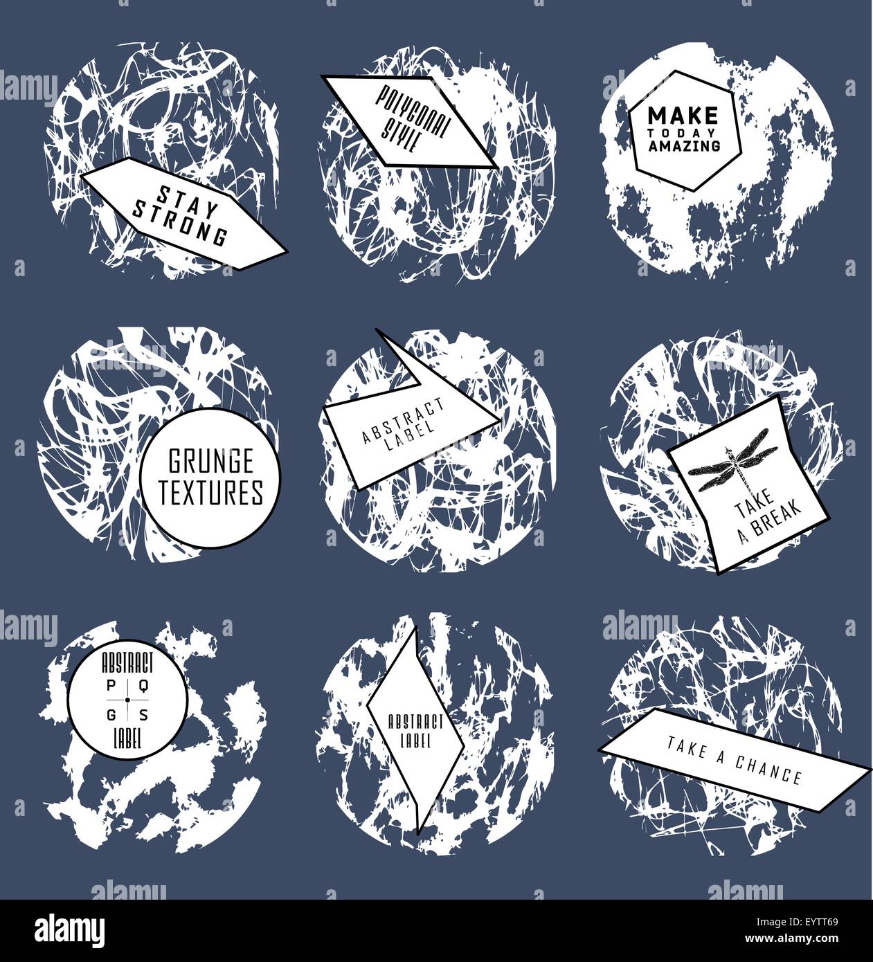 Abstract Set Of Blobs Splash Labels Stock Vector Image And Art Alamy