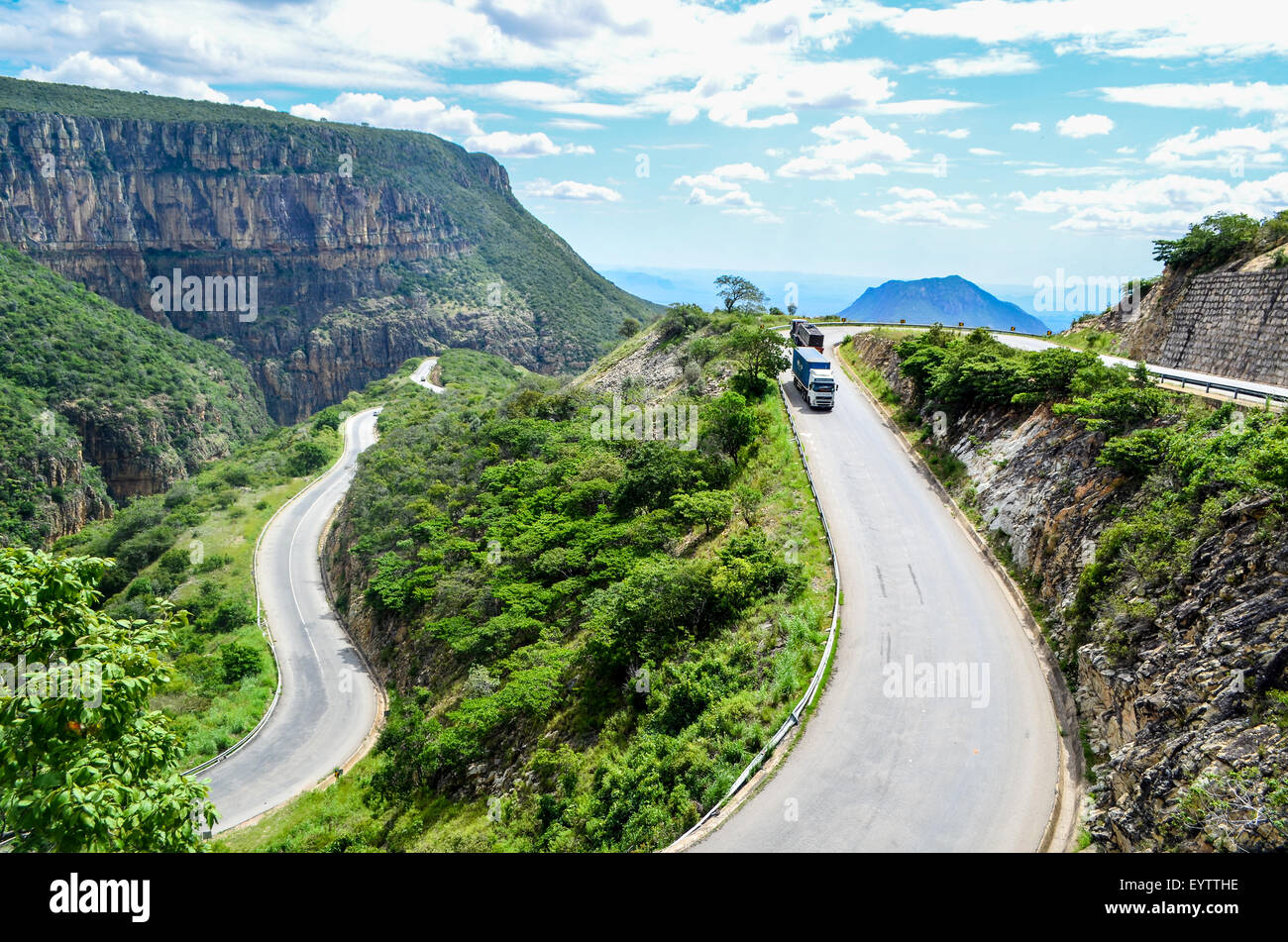 Serra da Leba, a mountain range in Angola featuring the impressive Leba ...