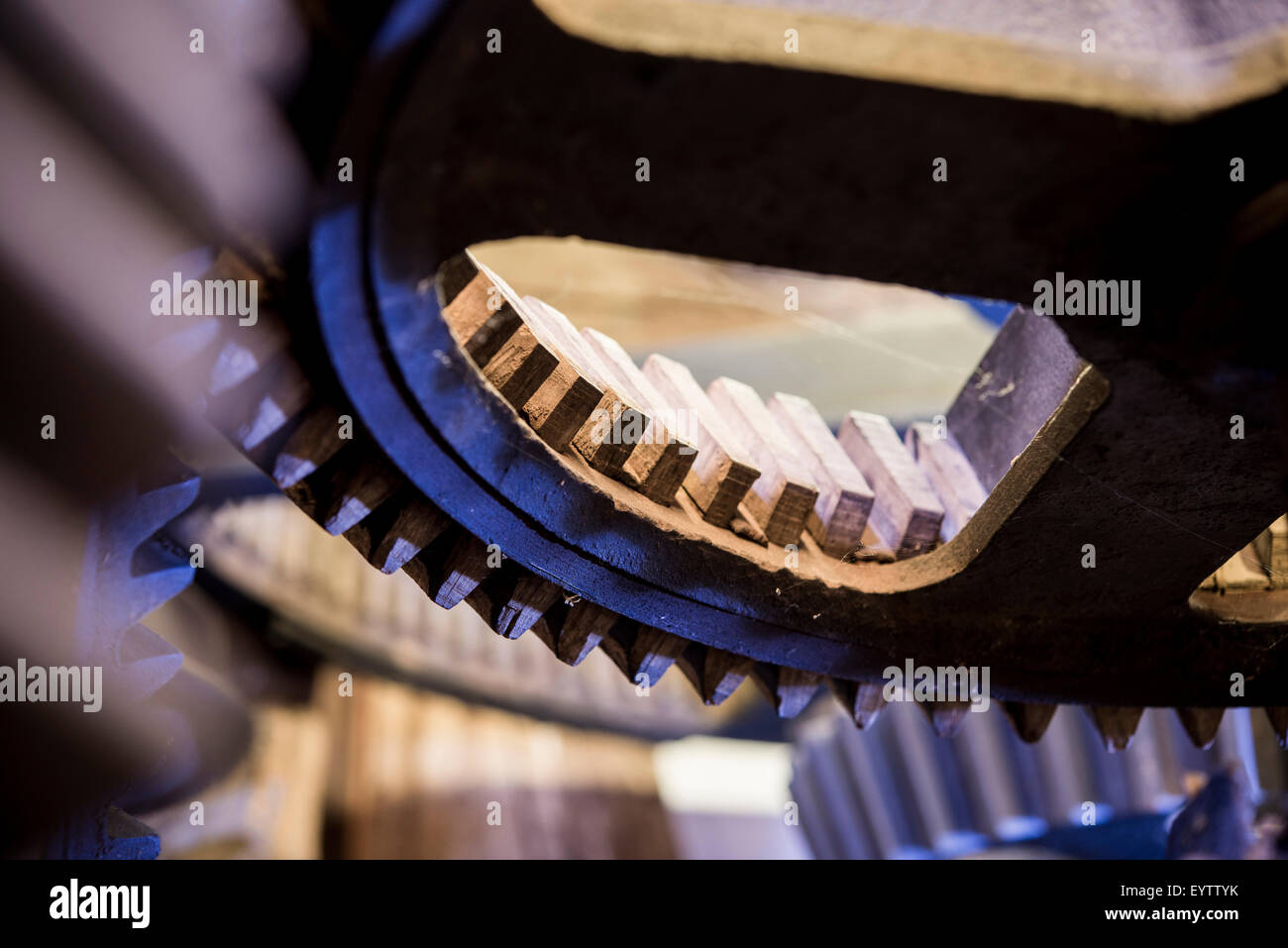 Old water mill mechanism hi-res stock photography and images - Alamy