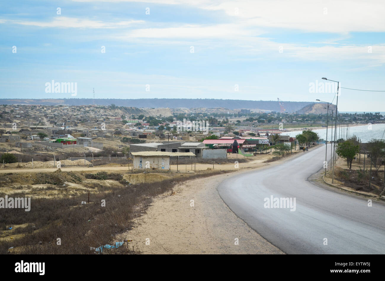 Road to Porto Amboim, a town on the Atlantic coast of Angola (Kwanza ...