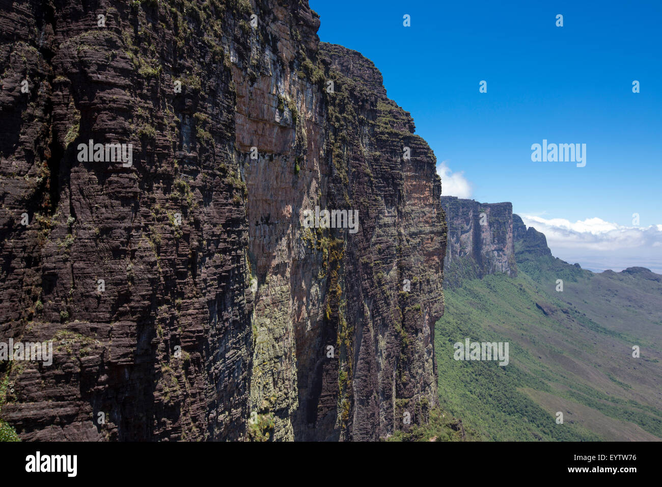 View from Roraima Tepui - Table Mountain - Triple border, Venezuela ...