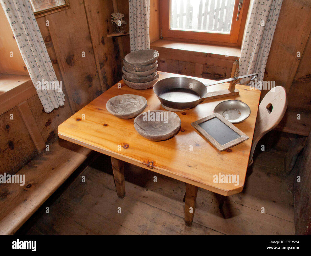 trencher on table in parlour Stock Photo - Alamy
