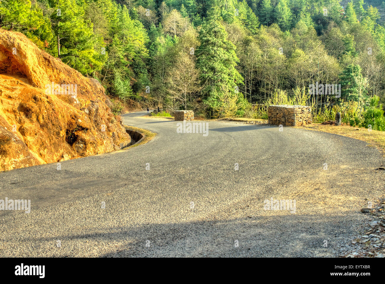 Narrow curvy road in hi-res stock photography and images - Alamy