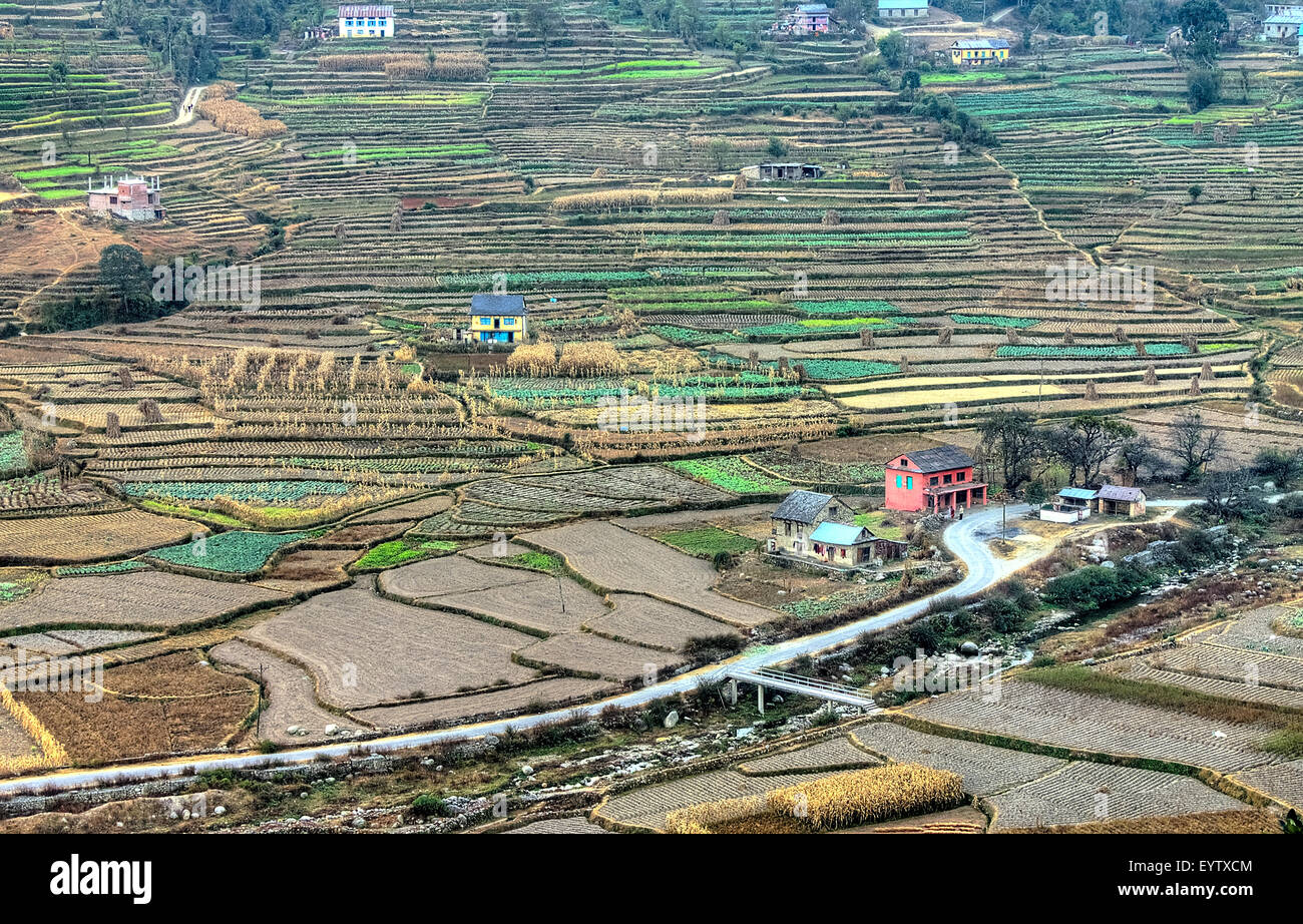 Rural houses in nepal hi-res stock photography and images - Alamy