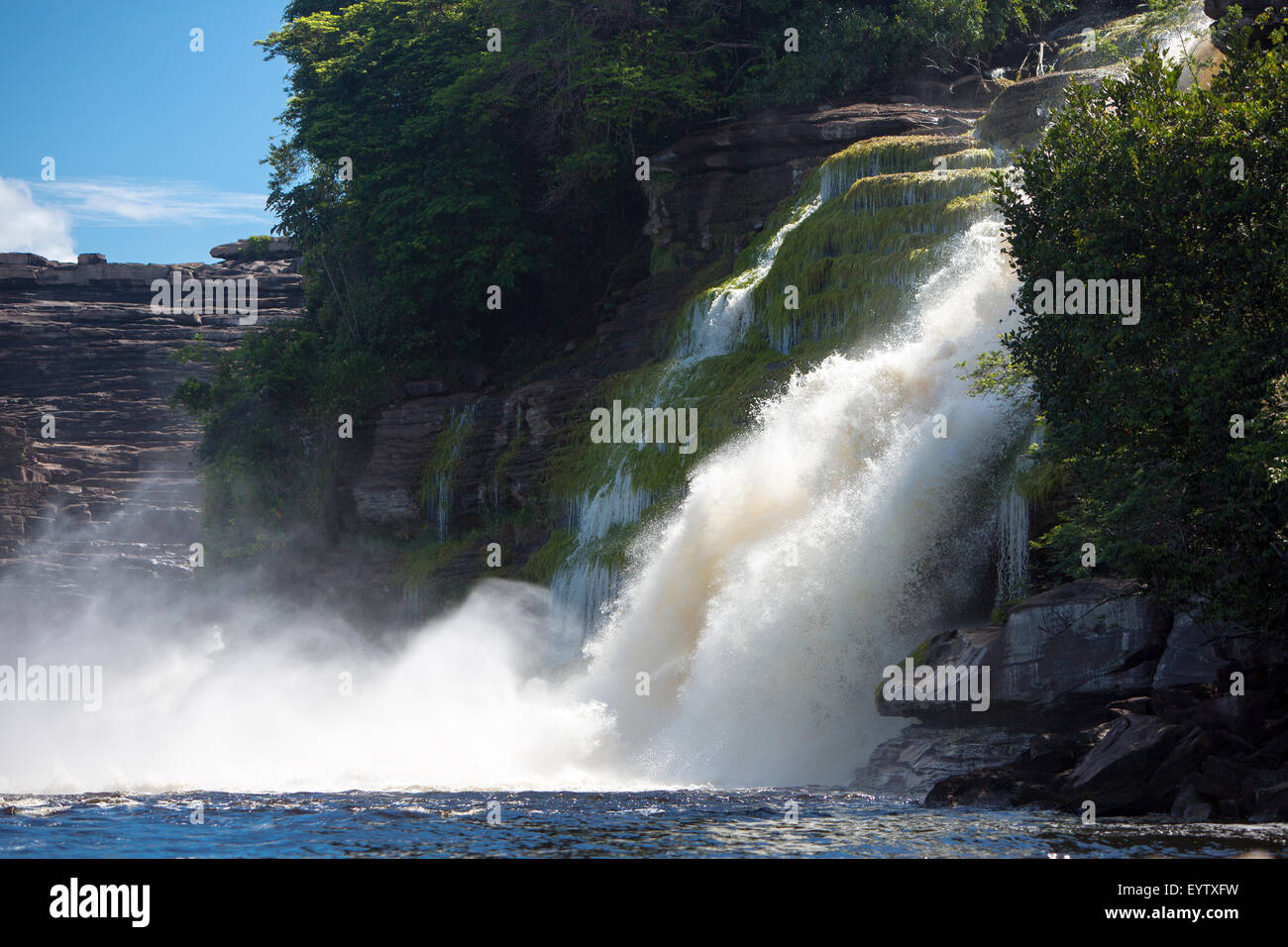Beautiful Waterfall in the Canaima Lagoon, Canaima National Park ...