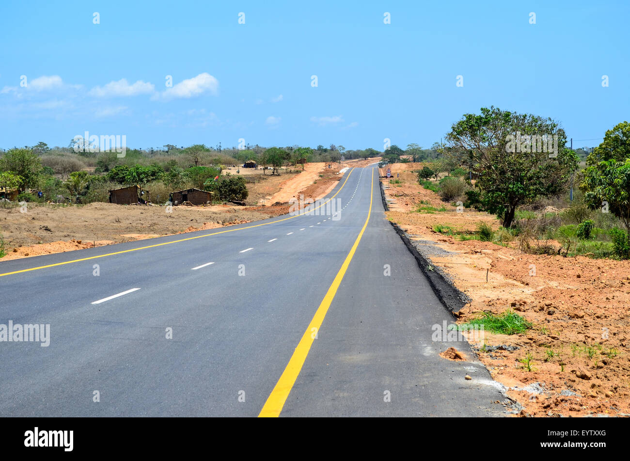Brand new tar road in Angola Stock Photo - Alamy