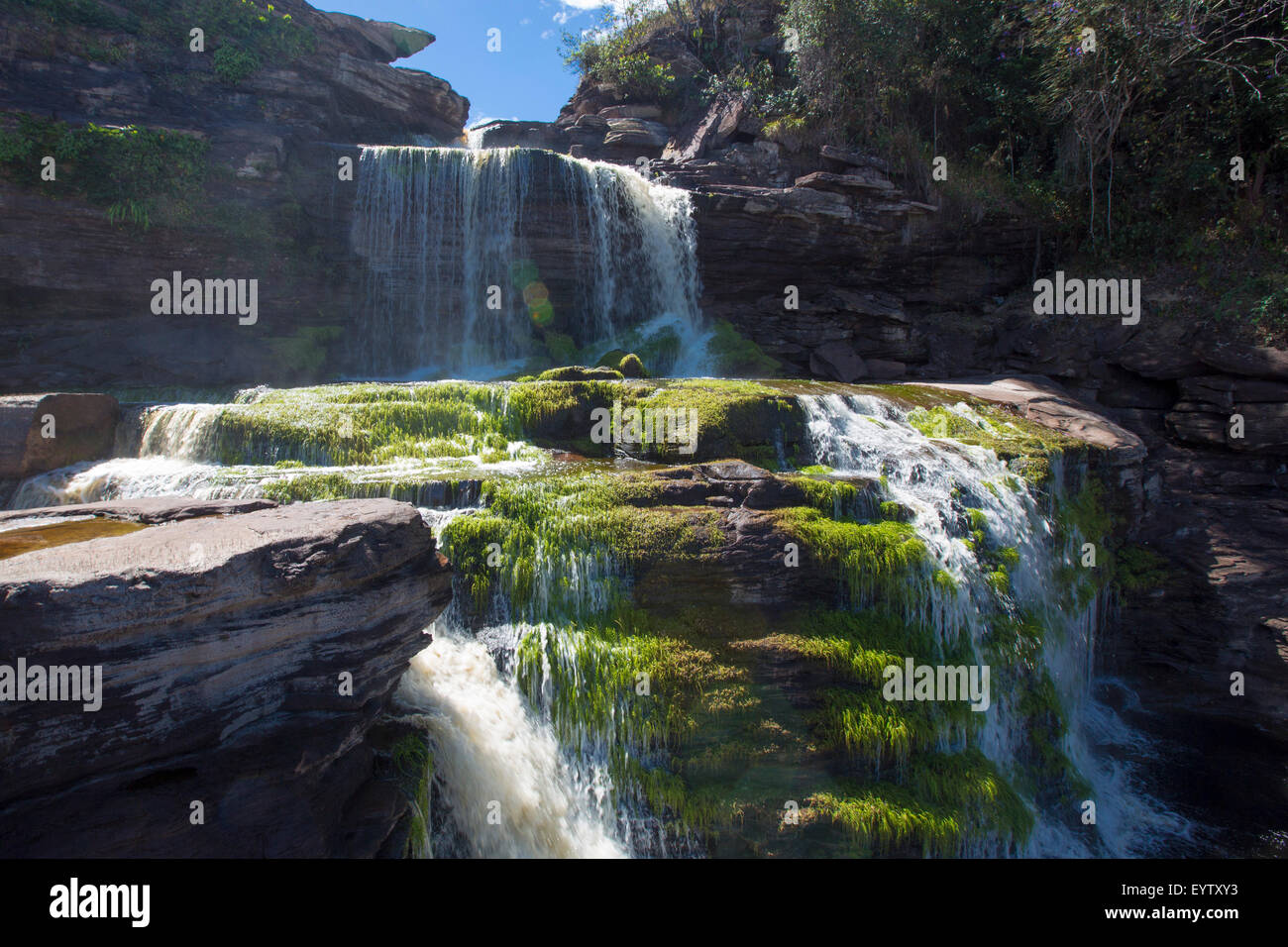 Beautiful Waterfall in the Canaima Lagoon, Canaima National Park ...