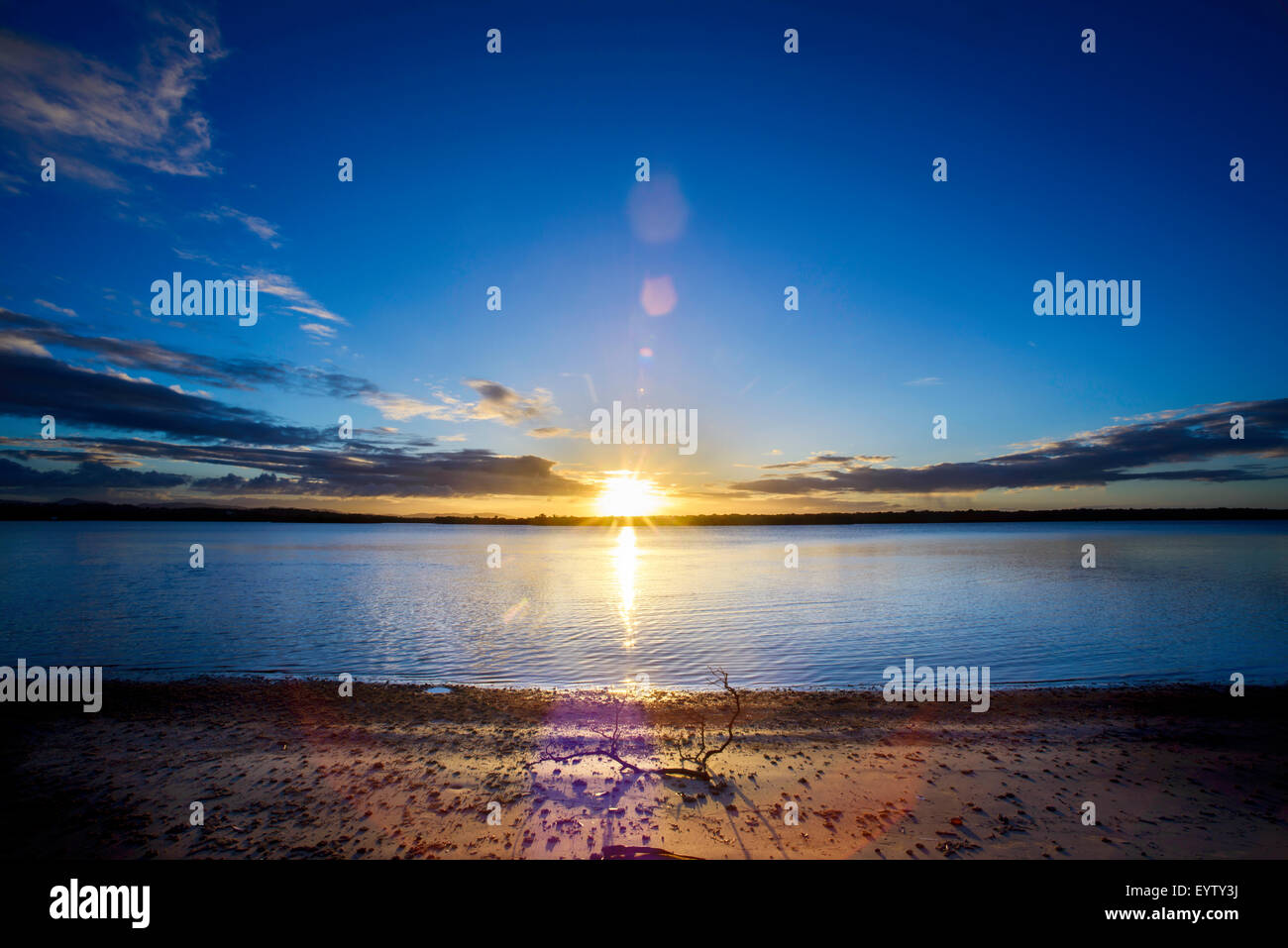 Sunset at Stradbroke Island Stock Photo - Alamy