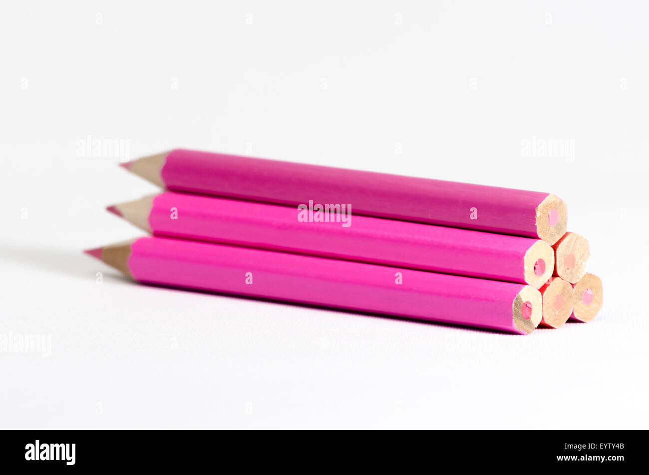 A Pyramid of Pink Shaded Colouring Pencils Stock Photo - Alamy