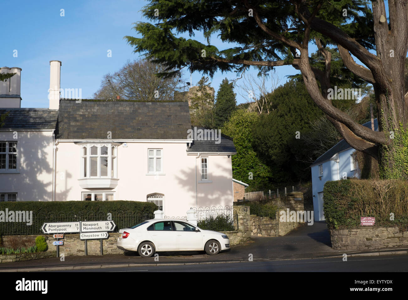 Twyn Square in Usk Stock Photo - Alamy