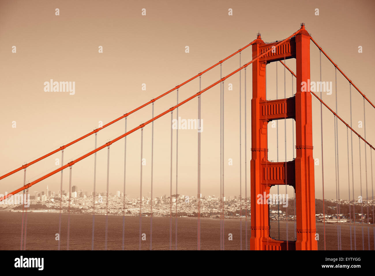 Golden Gate Bridge in San Francisco as the famous landmark Stock Photo ...