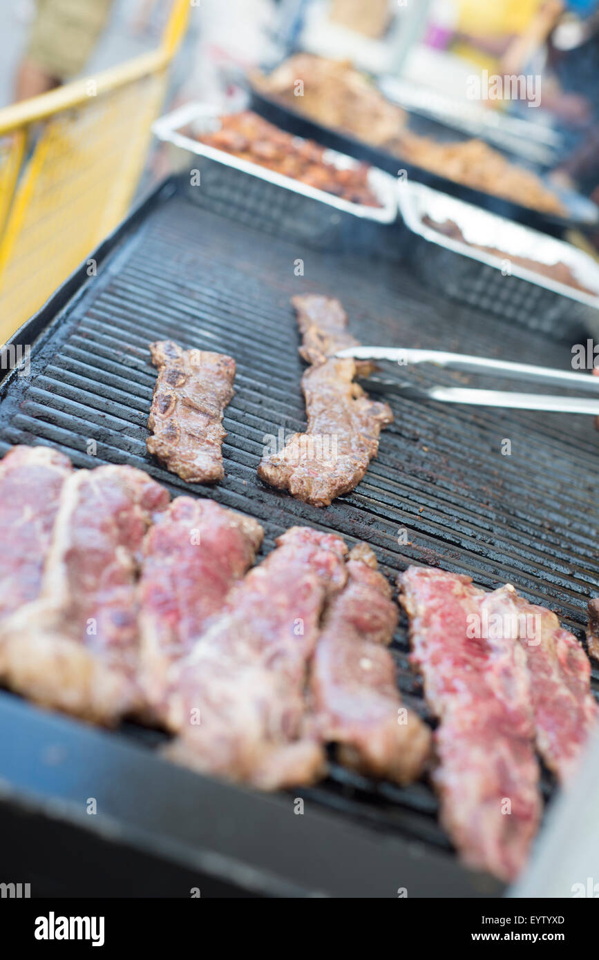 Cooking meat grill on street hi-res stock photography and images - Alamy
