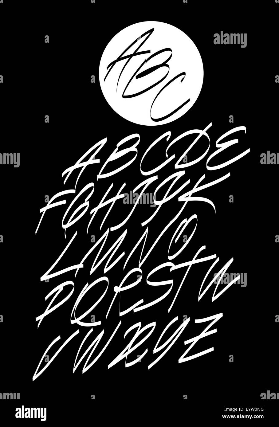 Calligraphic alphabet. Design elements Stock Vector Image & Art - Alamy