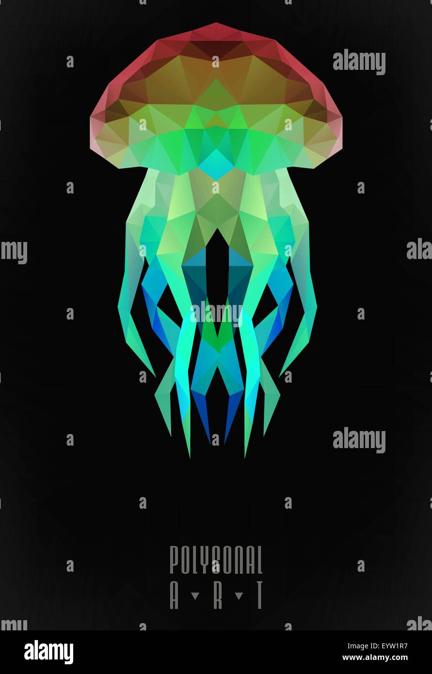 Jellyfish geometric pattern hi-res stock photography and images - Alamy