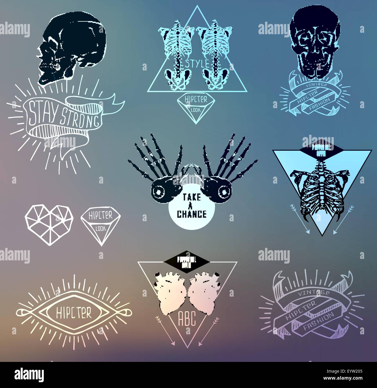 Set of Labels with human Stock Vector Image & Art - Alamy
