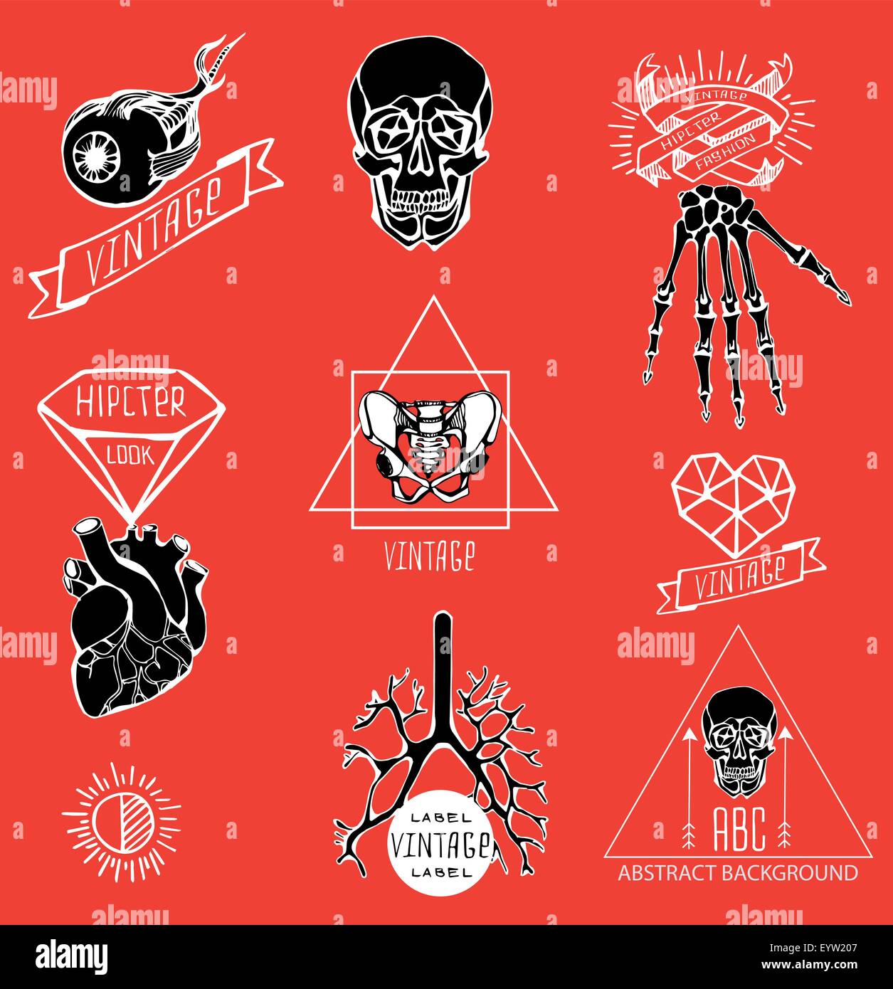 Set of Labels with human Stock Vector Image & Art - Alamy
