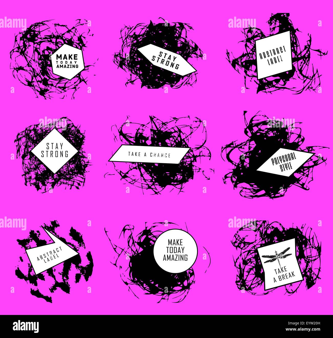 Abstract set of blobs, splash, labels Stock Vector Image & Art - Alamy