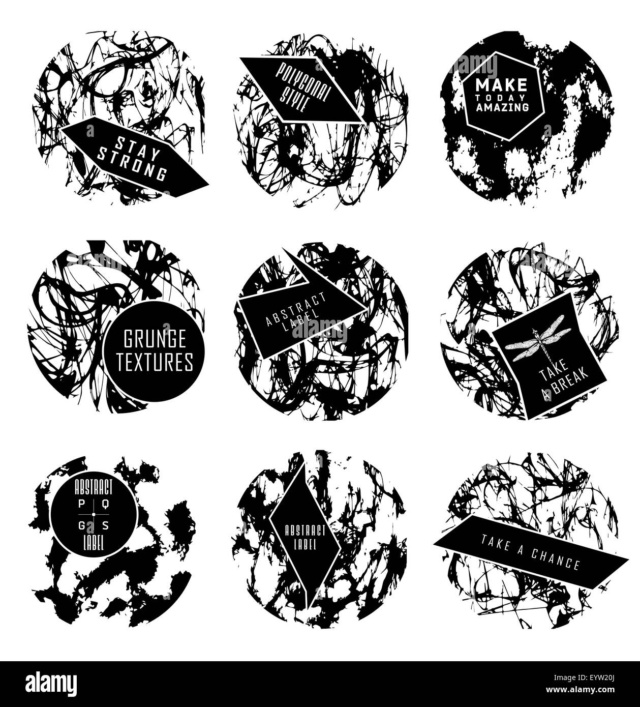 Abstract set of blobs, splash, labels Stock Vector Image & Art - Alamy