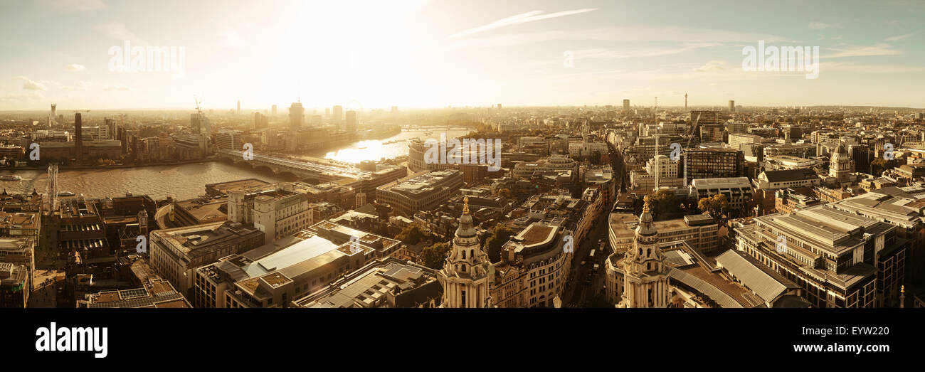 London city rooftop view panorama with urban architectures Stock Photo ...