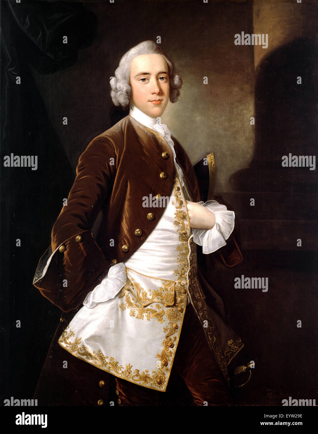 Thomas Hudson, Portrait of a Man 1750 Oil on canvas. Dulwich Picture ...