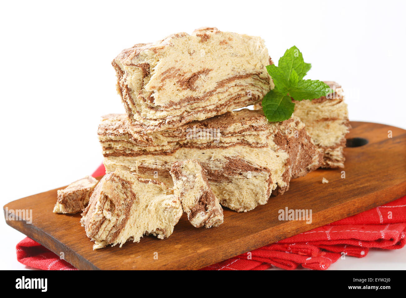 Marble sesame halva with cocoa Stock Photo - Alamy