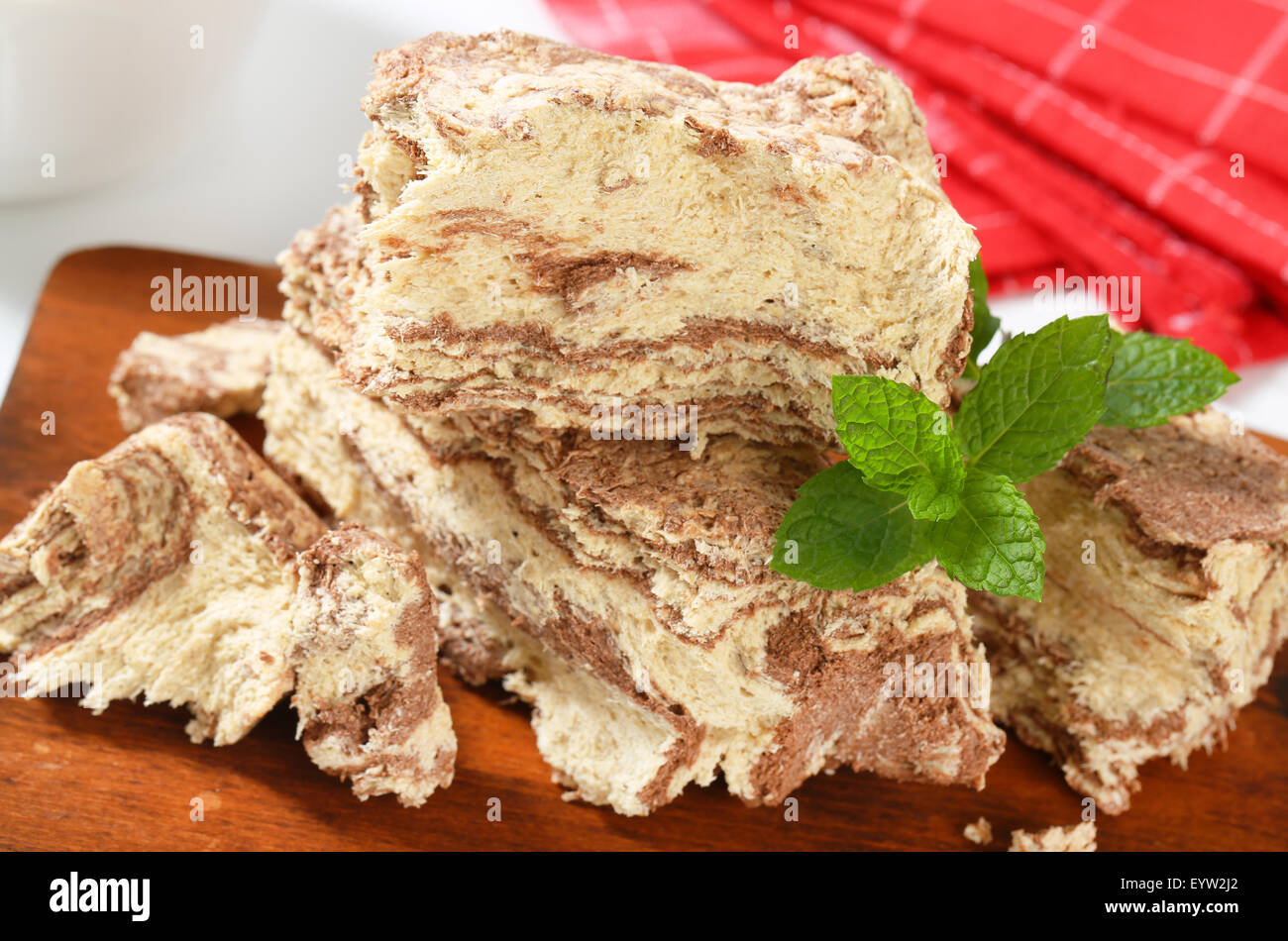 Marble sesame halva with cocoa Stock Photo - Alamy