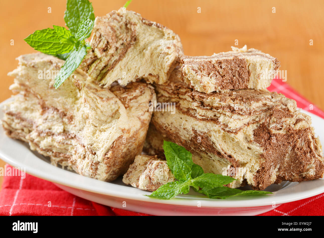 Marble sesame halva with cocoa Stock Photo - Alamy