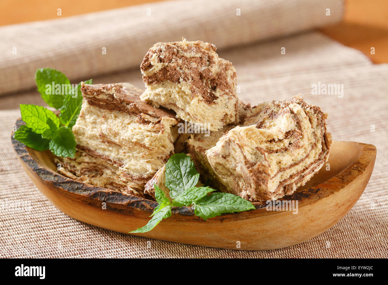 Marble sesame halva with cocoa Stock Photo - Alamy
